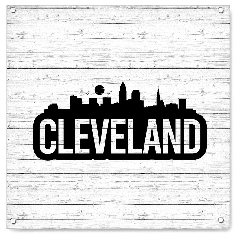 Cleveland Bold Skyline. Svg Png Eps Dxf Cut Files. - Etsy
