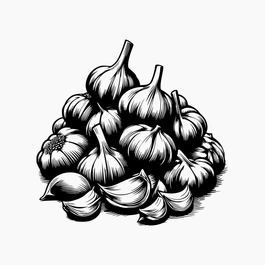 Pile of Garlic. Svg Png Eps Dxf Cut Files. - Etsy