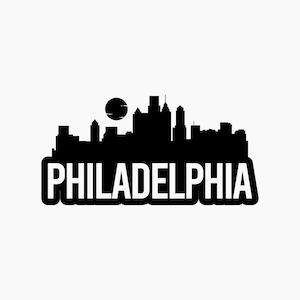 Philadelphia Bold Skyline. Svg Png Eps Dxf Cut Files. - Etsy
