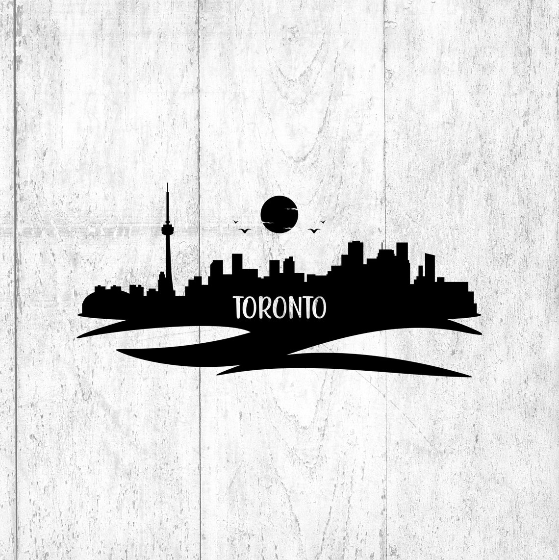 Toronto Skyline Silhouette. Svg Png Eps Dxf Cut Files. - Etsy
