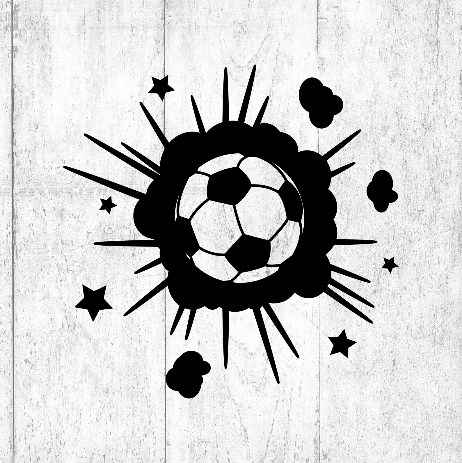 Exploding Soccer Ball. Svg Png Eps Dxf Cut Files. - Etsy