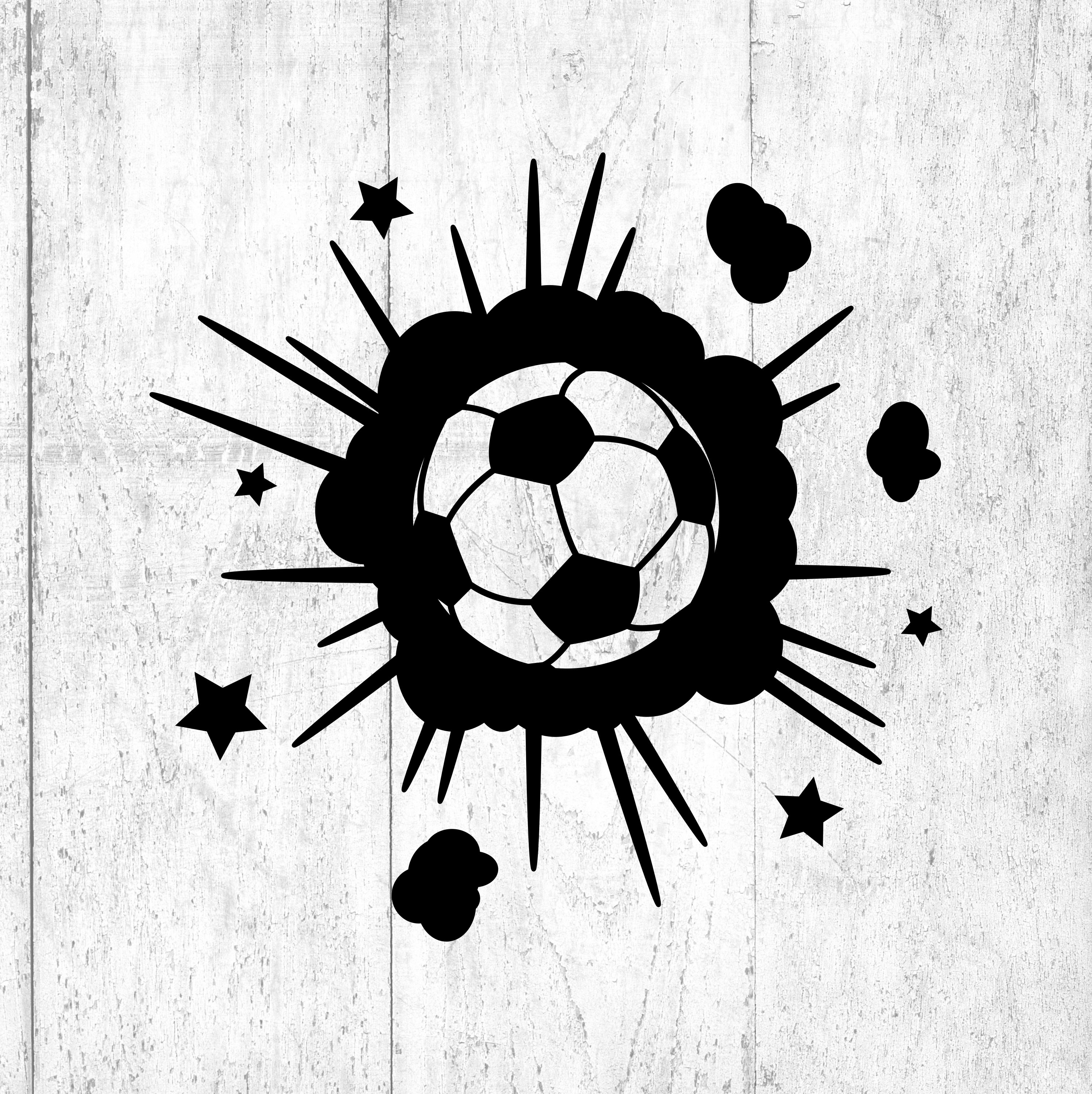 Exploding Soccer Ball. Svg Png Eps Dxf Cut Files. - Etsy Finland