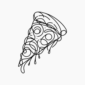Pizza Slice Line Drawing. Svg Png Eps Dxf Cut Files. - Etsy