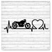 Motorcycle Heartbeat 2. Svg Png Eps Dxf Cut Files. - Etsy