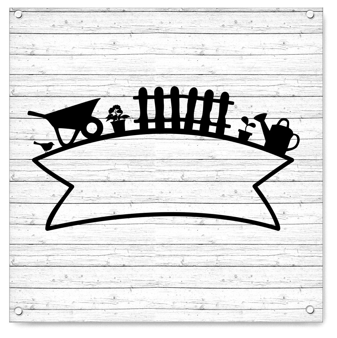 Garden Tools Sign Ribbons Banner. Svg Png Eps Dxf Cut Files. - Etsy