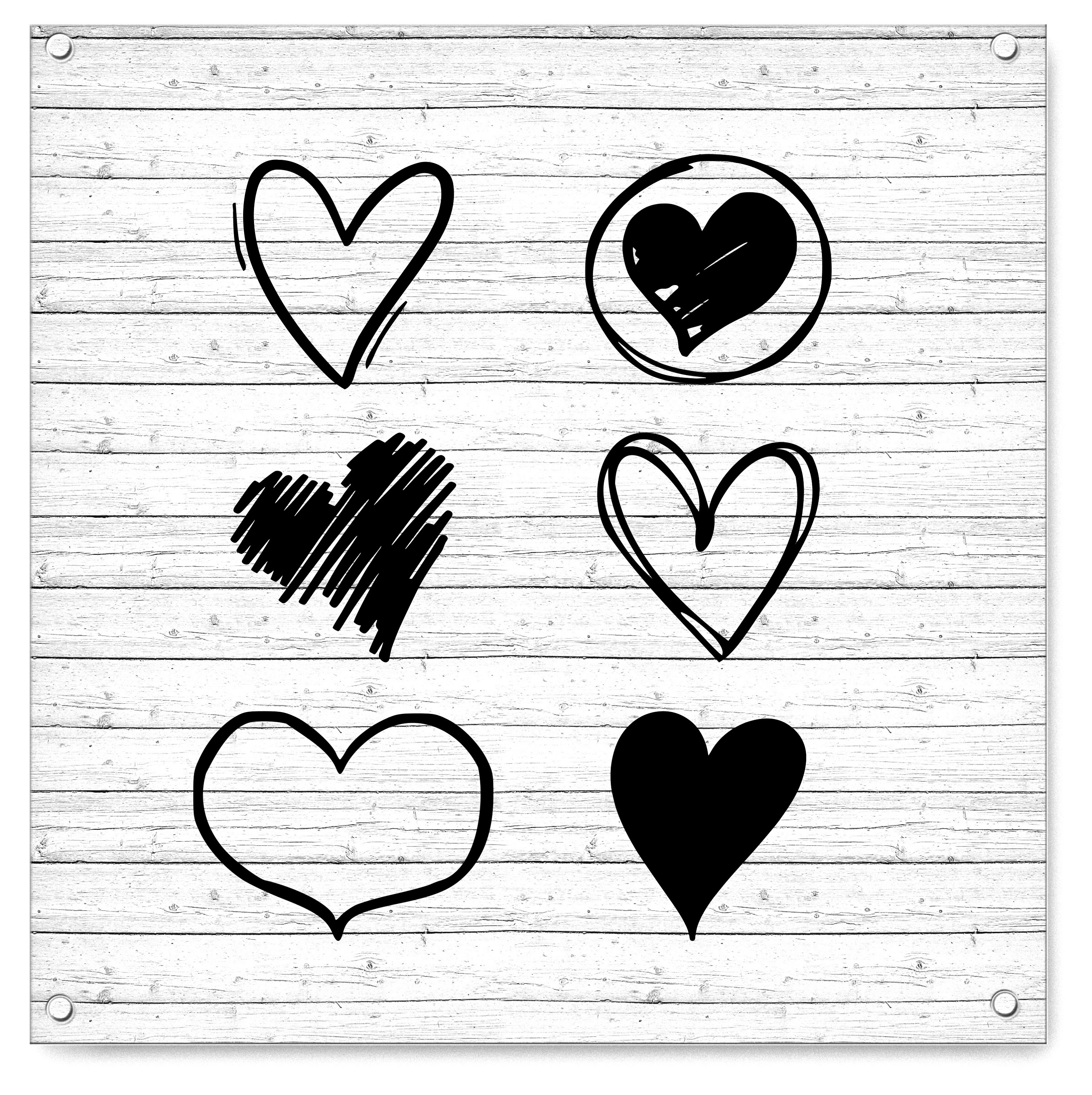 Doodle Heart. Hand Drawn Heart. Svg Png Eps Dxf Cut Files. - Etsy