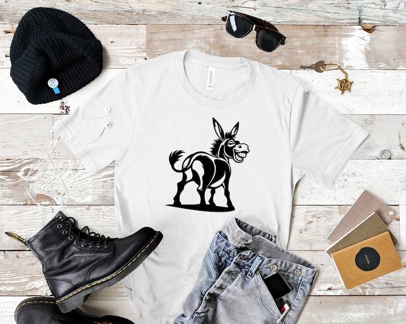 Funny Cartoon Donkey From Behind. Svg Png Eps Dxf Cut Files. - Etsy