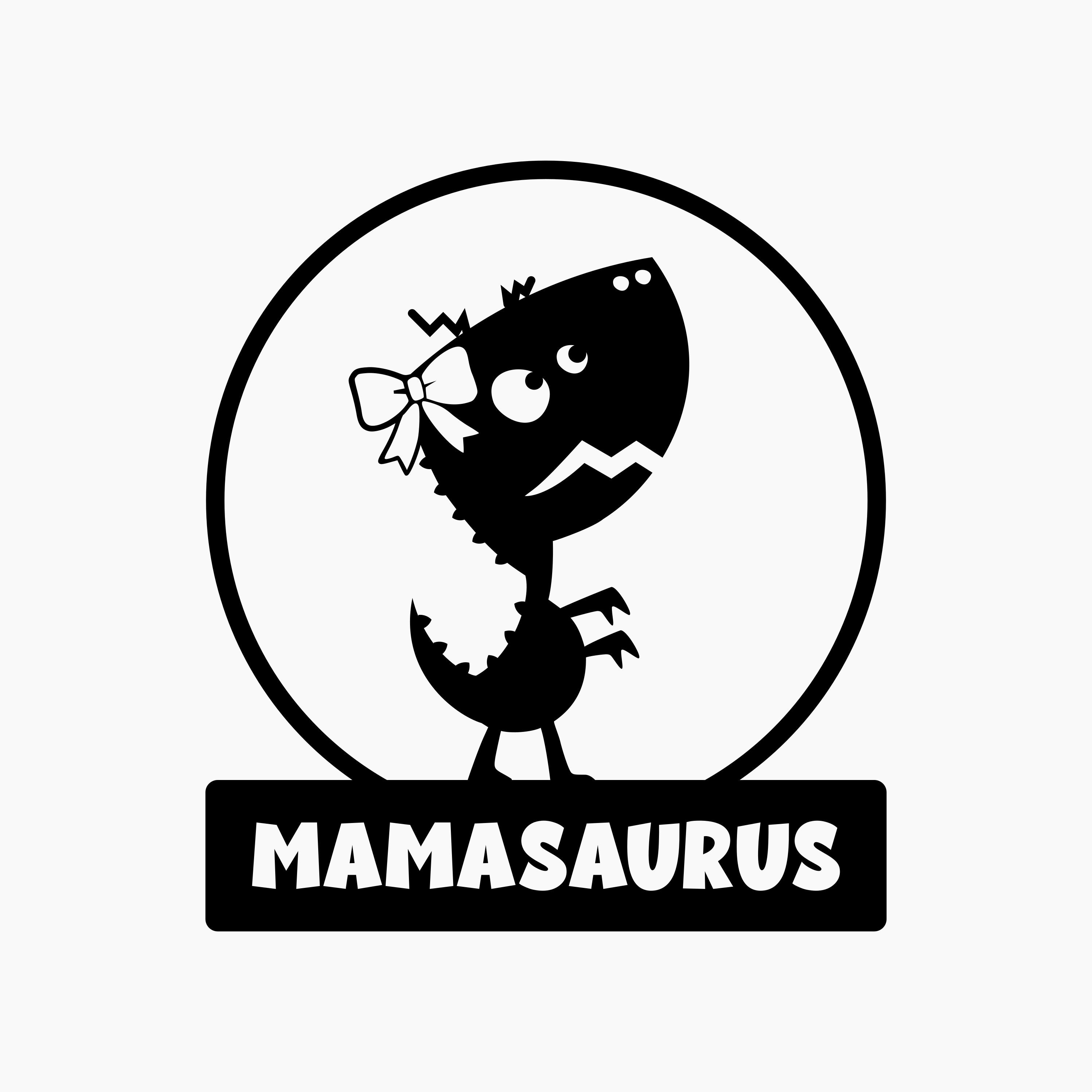 Mamasaurus Rex. Cute Black Silhouette. Svg Png Eps Dxf Cut - Etsy