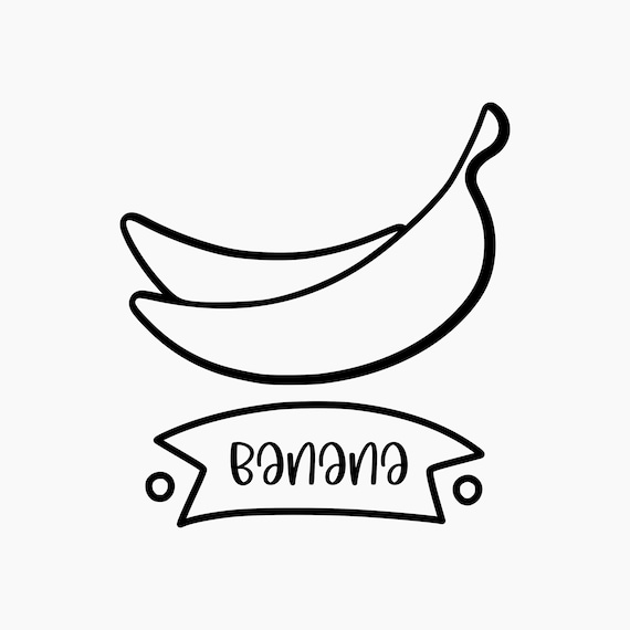 Banana design vector. Svg Png Eps Dxf Cut files. | Etsy