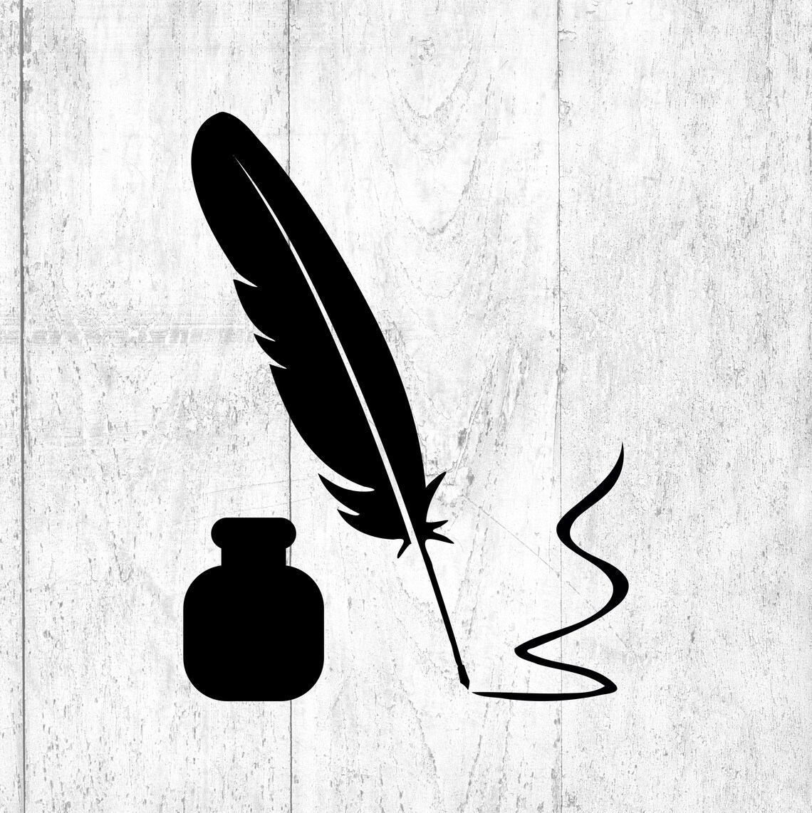 Feather Pen. Svg Png Eps Dxf Cut Files. | Etsy