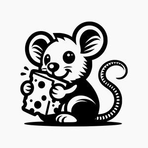 Mouse With Cheese. 4 Svg Bundle. Svg Png Eps Dxf Cut Files. - Etsy