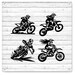 Motocross Rider. 4 Svg Bundle. Svg Png Eps Dxf Cut Files. - Etsy