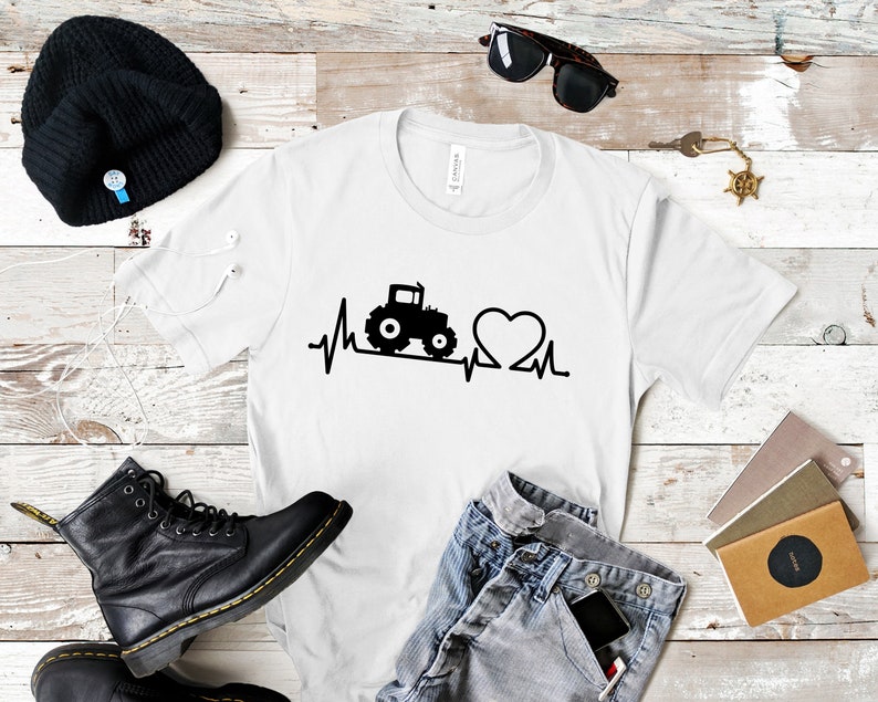 Tractor Heartbeat. Svg Png Eps Dxf Cut Files. - Etsy