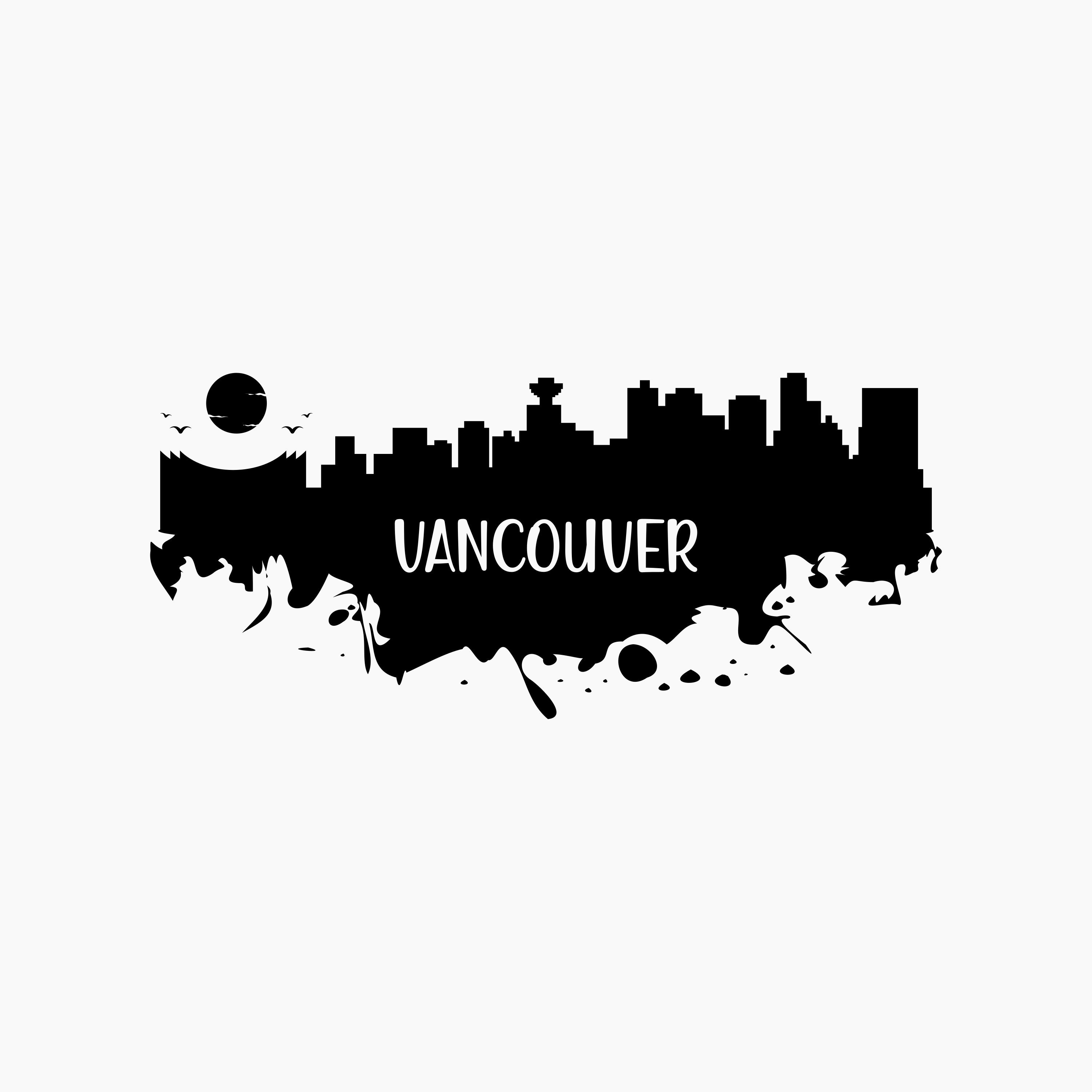 Silueta del horizonte de Vancouver. Svg Png Eps Dxf Cut archivos ...
