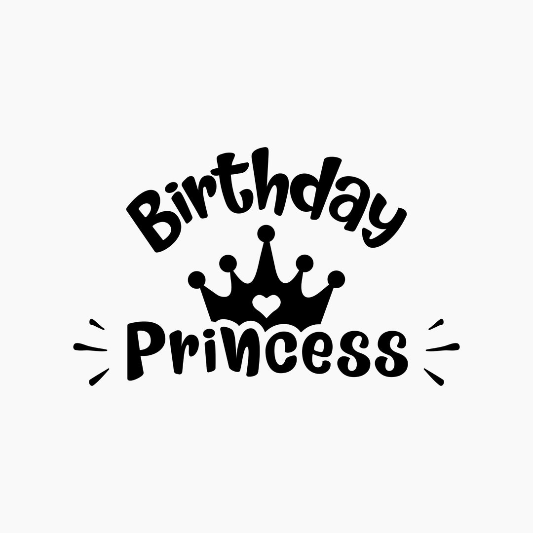 Birthday Princess. Svg Png Eps Dxf Cut Files. - Etsy