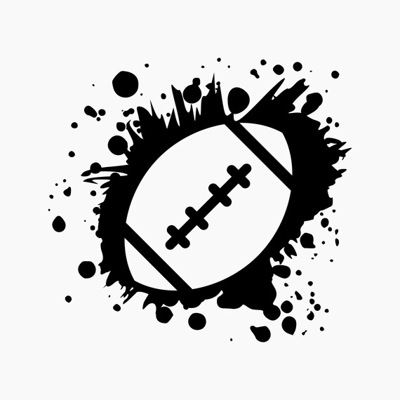 American football ball splat ink. Svg Png Eps Dxf Cut files. | Etsy