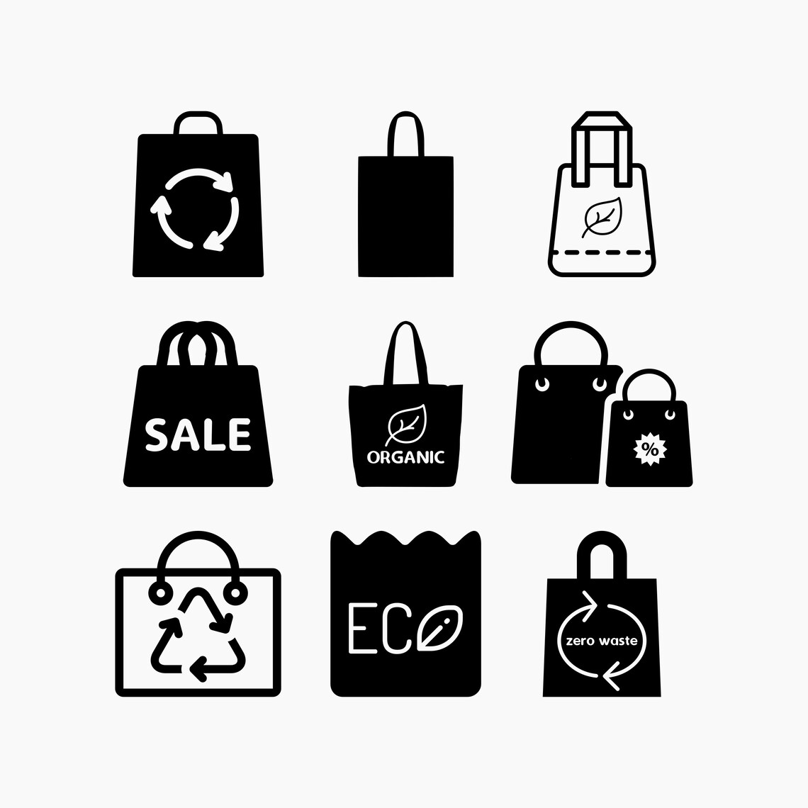 Shopping Bag. Svg Png Eps Dxf Cut Files. - Etsy