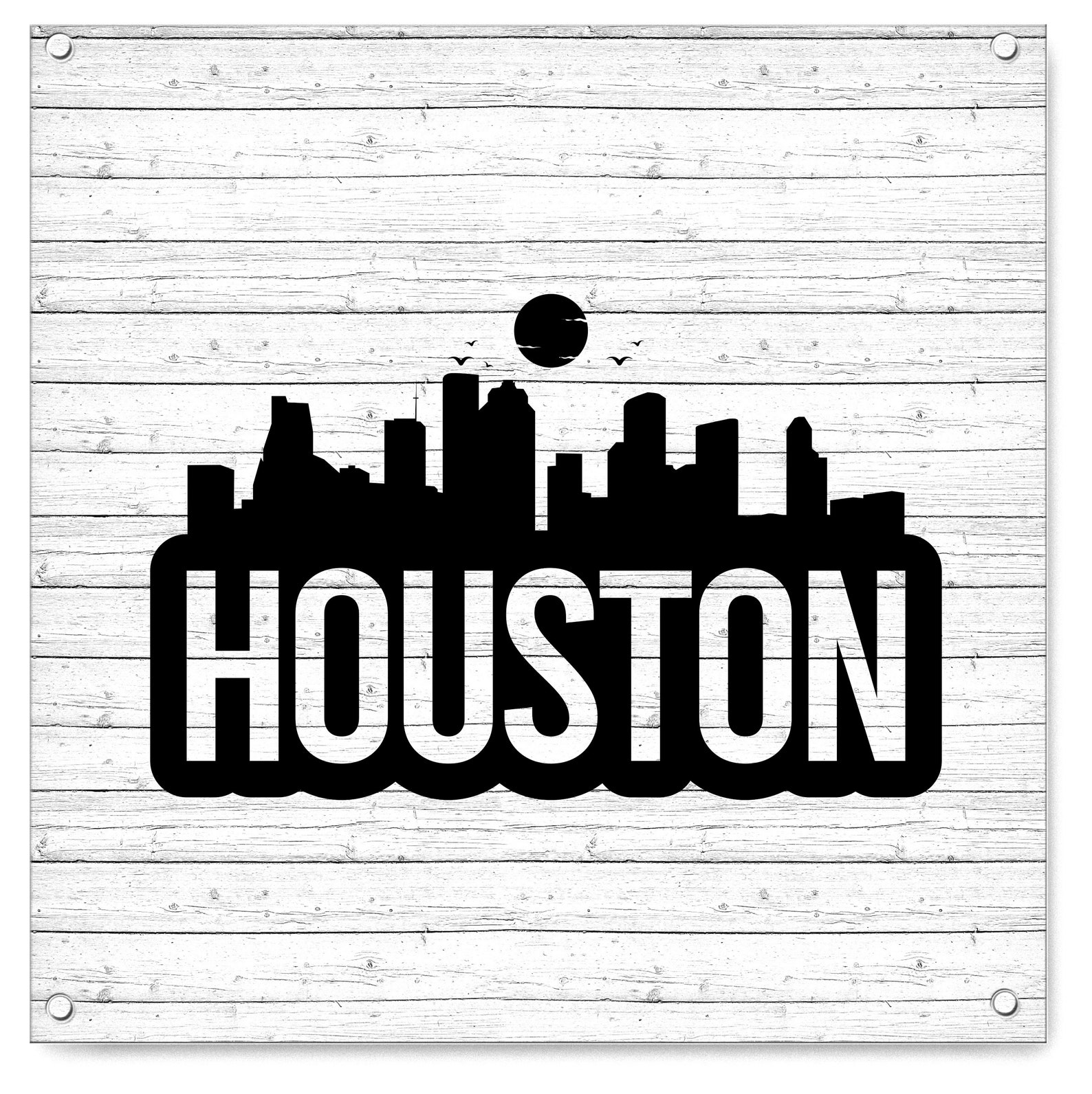Houston Bold Skyline. Svg Png Eps Dxf Cut Files. - Etsy