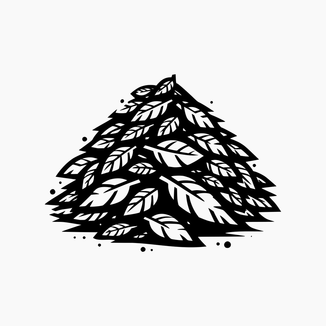 Pile of Leaves. Svg Png Eps Dxf Cut Files. - Etsy