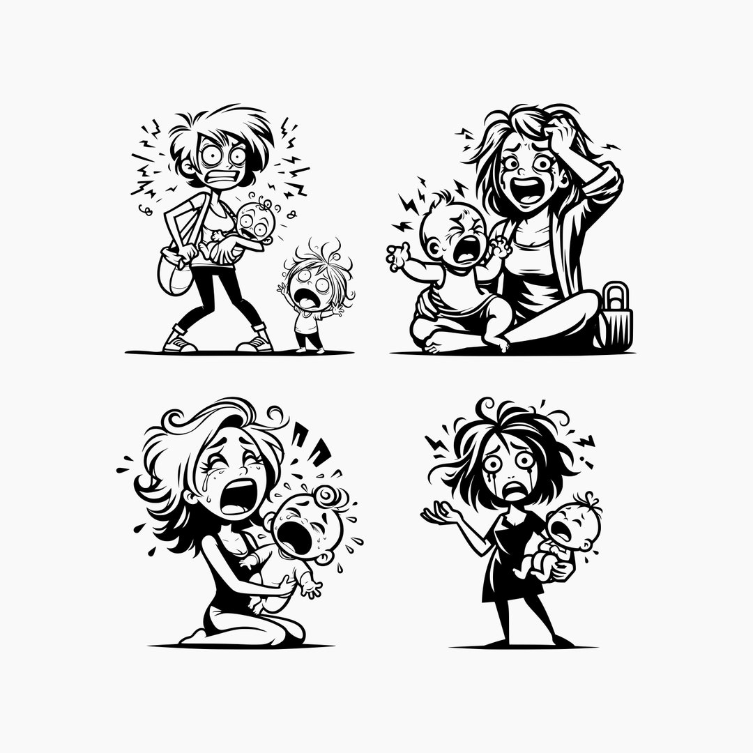 Frazzled Mum. 4 Svg Bundle. Svg Png Eps Dxf Cut Files. - Etsy