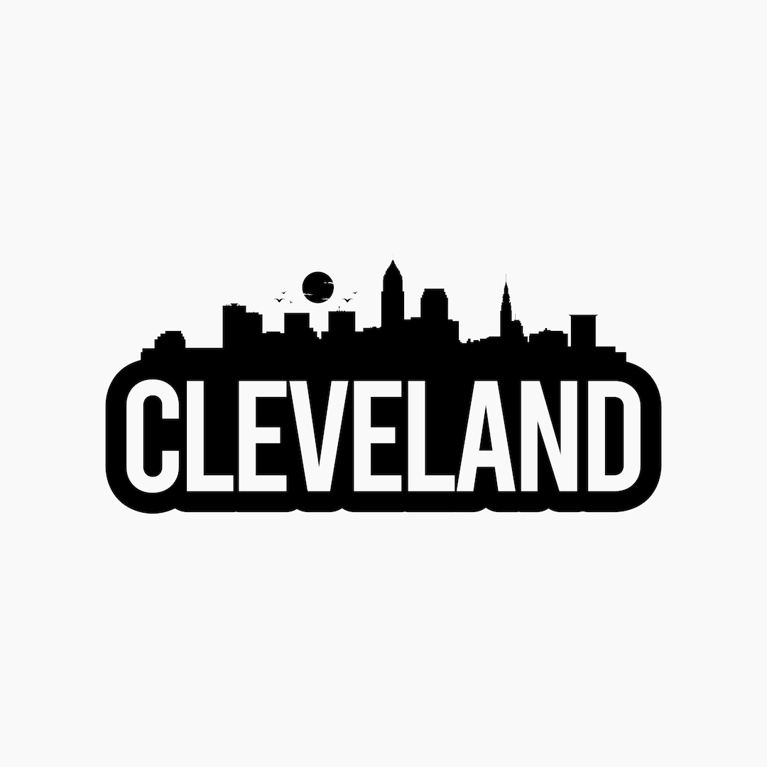 Cleveland Bold Skyline. Svg Png Eps Dxf Cut Files. - Etsy