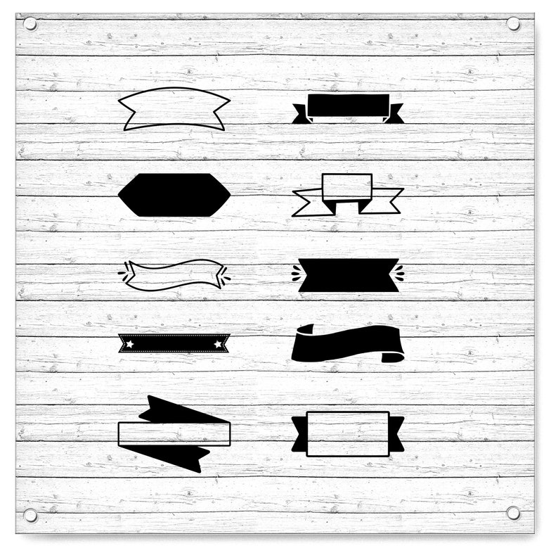 Ribbon Banner. Svg Png Eps Dxf Cut Files. - Etsy