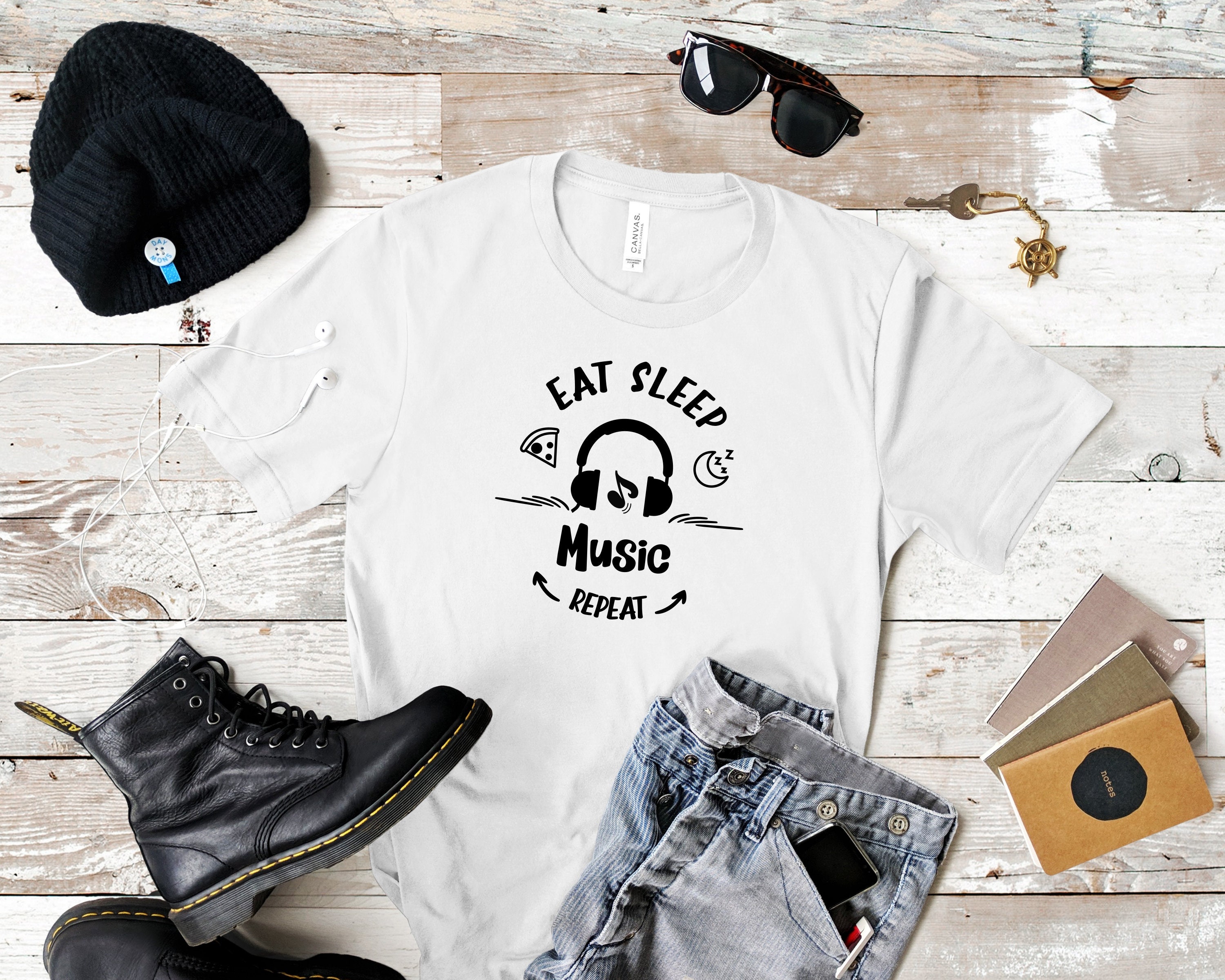 Eat Sleep Music Repeat. Svg Png Eps Dxf Cut Files. - Etsy