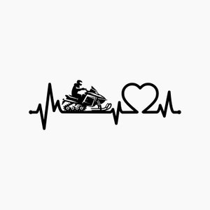 Snowmobile Heartbeat. Svg Png Eps Dxf Cut Files. - Etsy