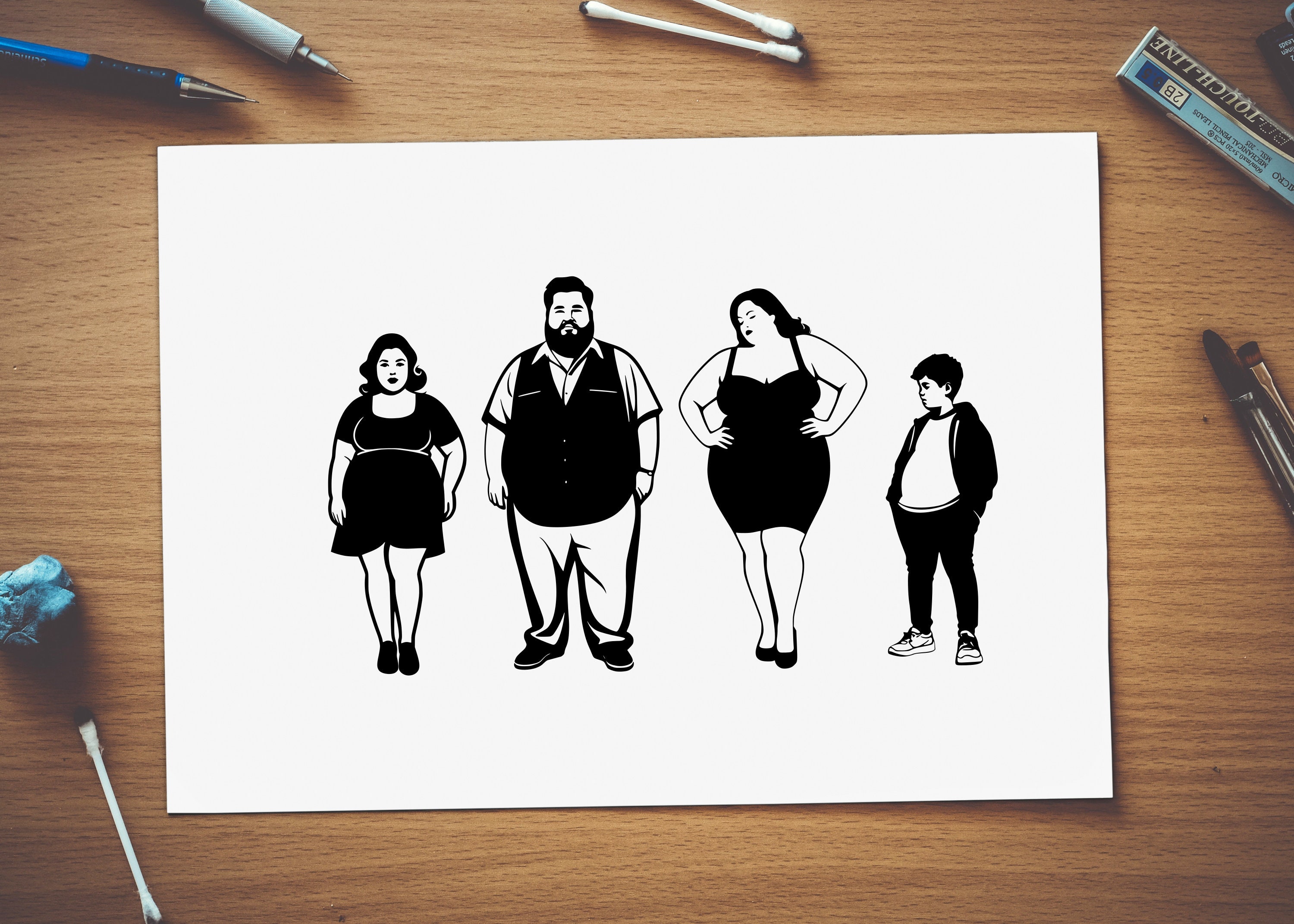 Fat People. Svg Png Eps Dxf Cut Files. - Etsy Australia