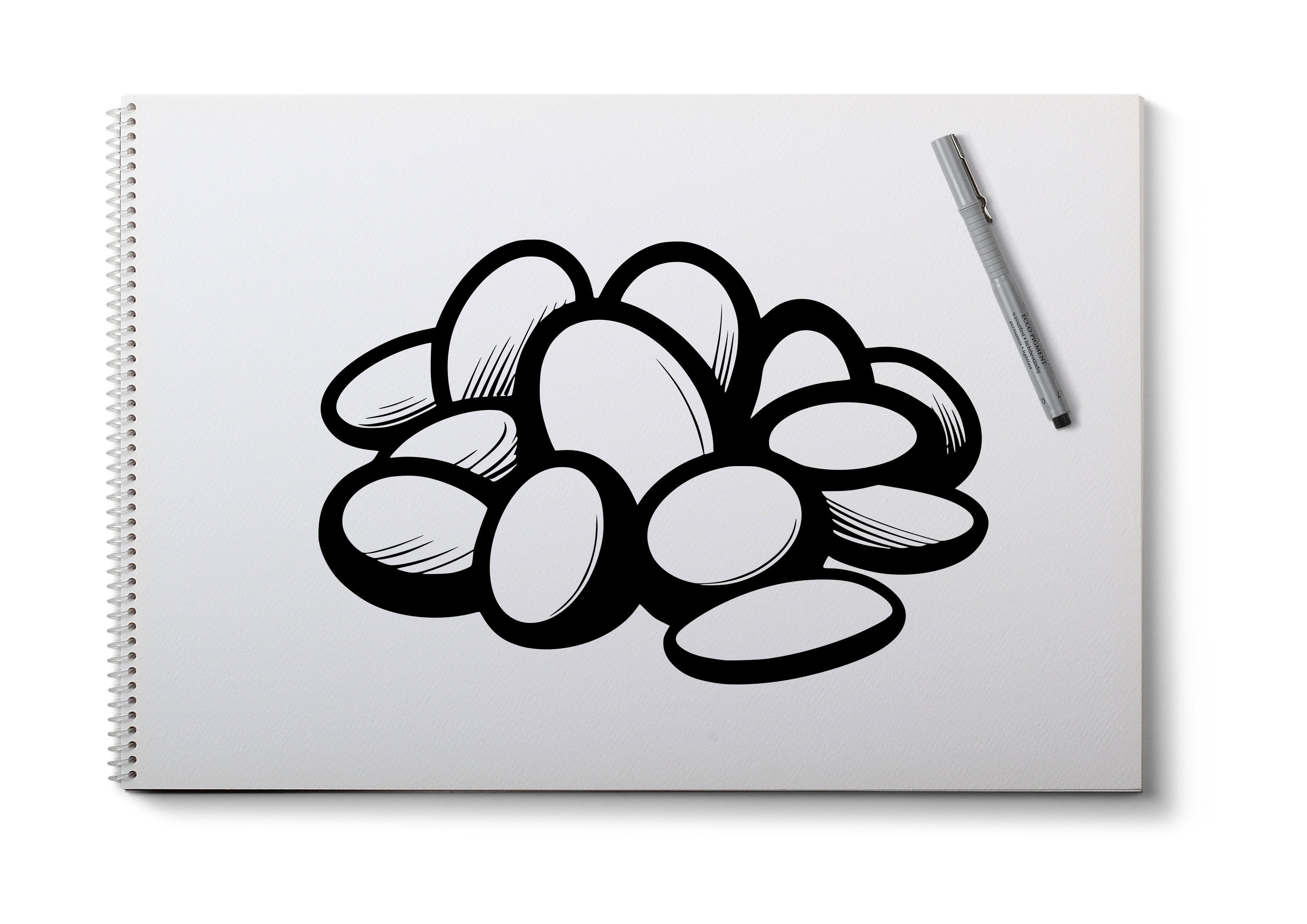 Pile of Stones. Svg Png Eps Dxf Cut Files. - Etsy