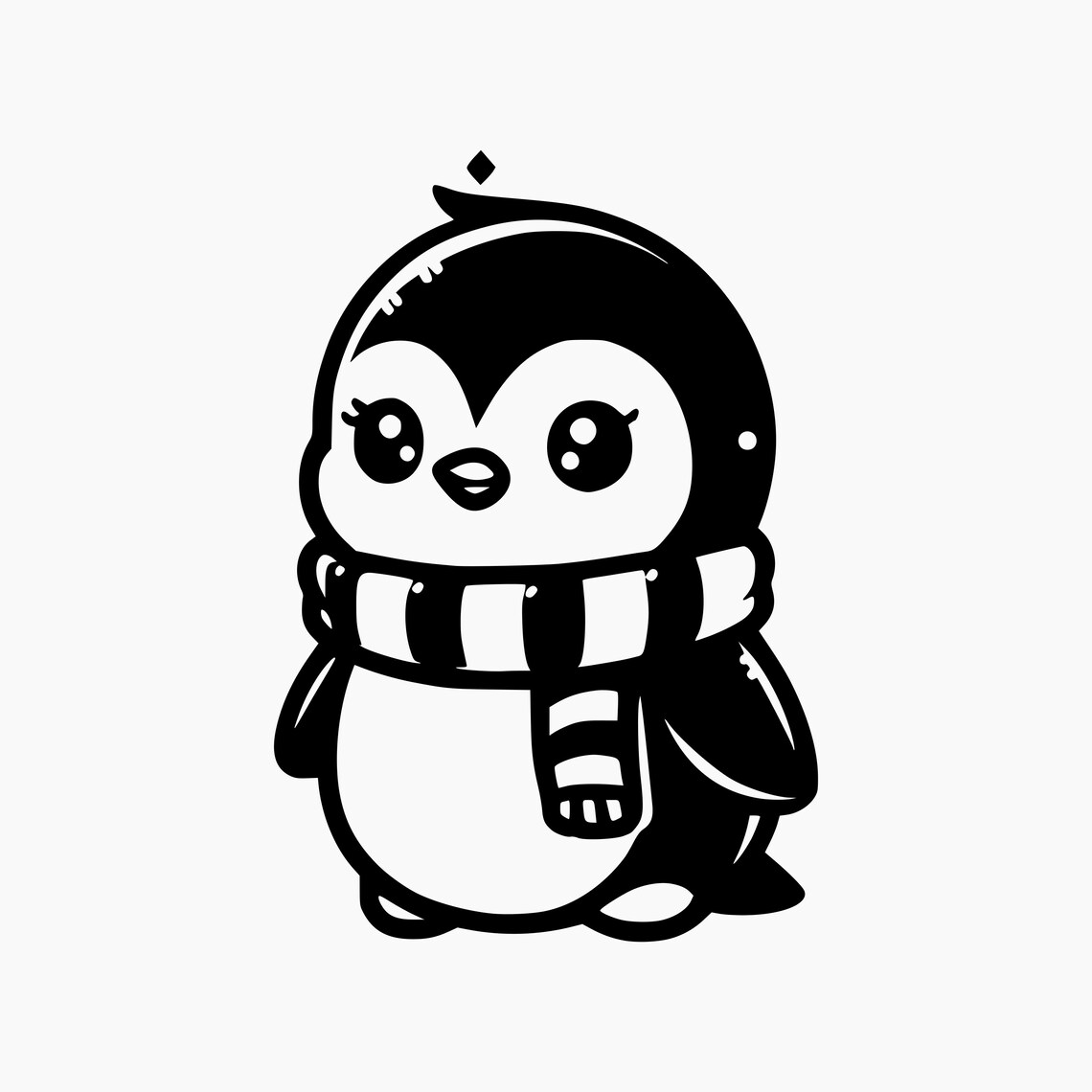 Penguin SVG Bundle, Commercial Use Graphics (6 Files) - Etsy