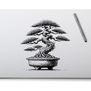 Bonsai Sketch Style. Svg Png Eps Dxf Cut Files. - Etsy