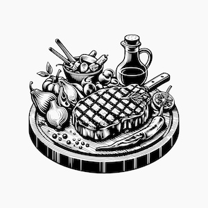 Grilled Beef Steak. 9 Svg Bundle. Svg Png Eps Dxf Cut Files. - Etsy