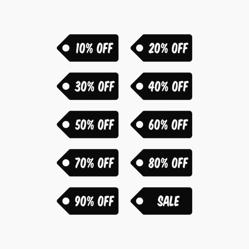 Price Tags. Svg Png Eps Dxf Cut Files. - Etsy