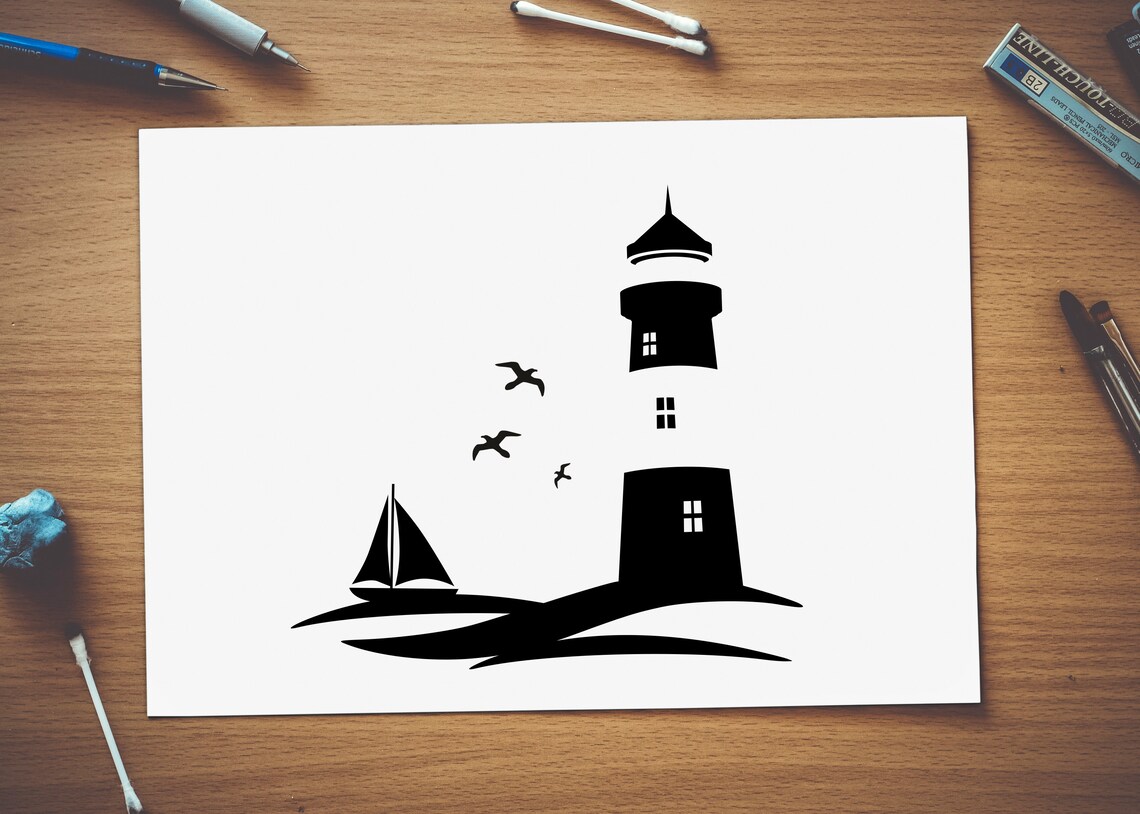 Lighthouse. Svg Png Eps Dxf Cut Files. - Etsy UK