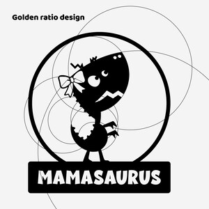 Mamasaurus Rex. Cute Black Silhouette. Svg Png Eps Dxf Cut Files. - Etsy