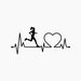 Runner Girl Heartbeat. Svg Png Eps Dxf Cut Files. - Etsy