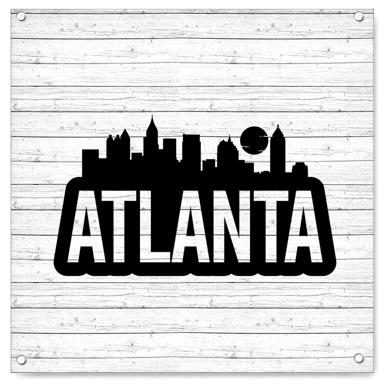 Atlanta Bold Skyline. Svg Png Eps Dxf Cut Files. - Etsy
