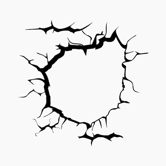 Cracked Wall. Svg Png Eps Dxf Cut files. | Etsy