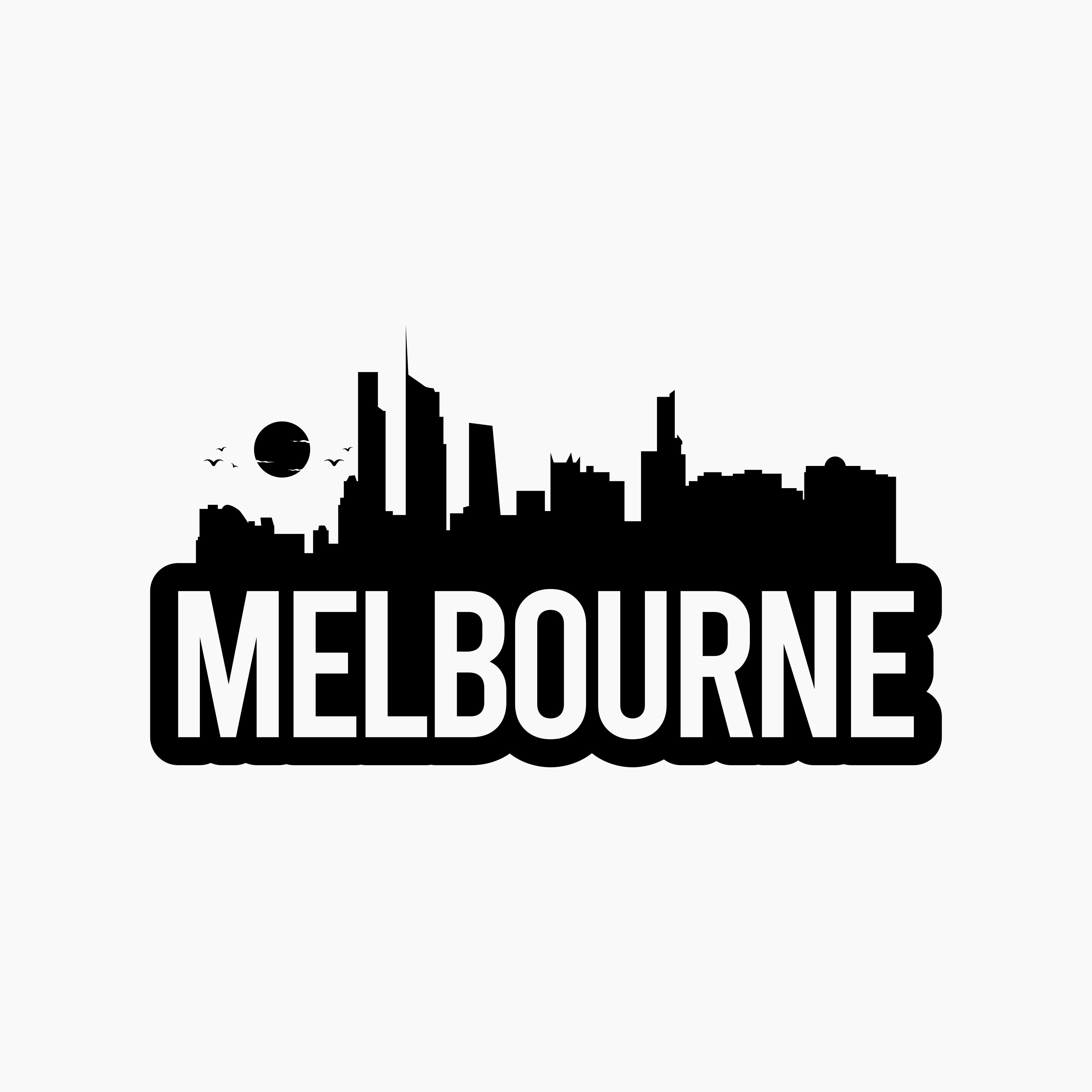 Melbourne Bold Skyline. Svg Png Eps Dxf Cut Files. - Etsy