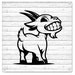 Funny Cartoon Goat From Behind. Svg Png Eps Dxf Cut Files. - Etsy