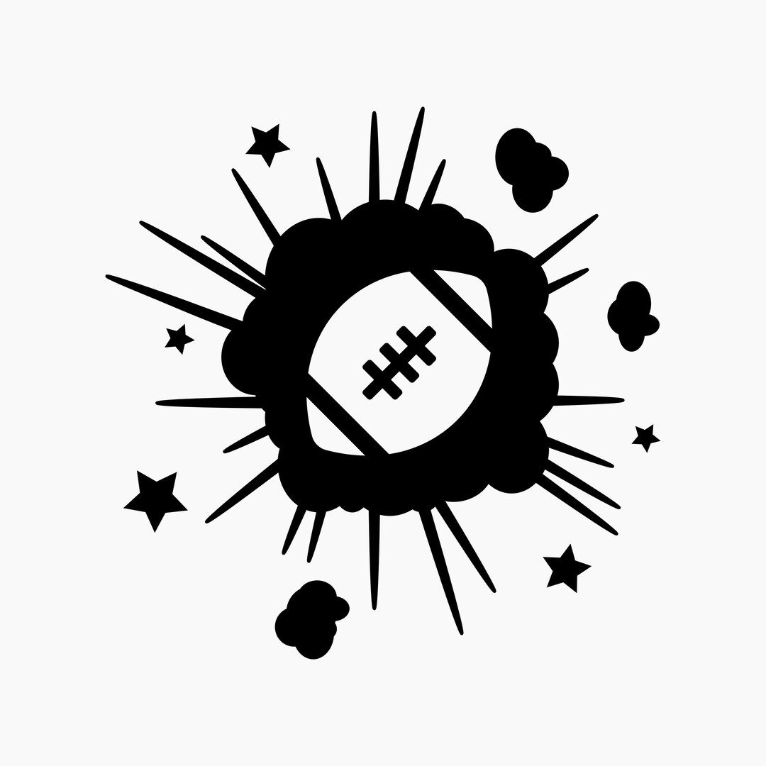 Exploding American Football Ball. Svg Png Eps Dxf Cut Files. - Etsy