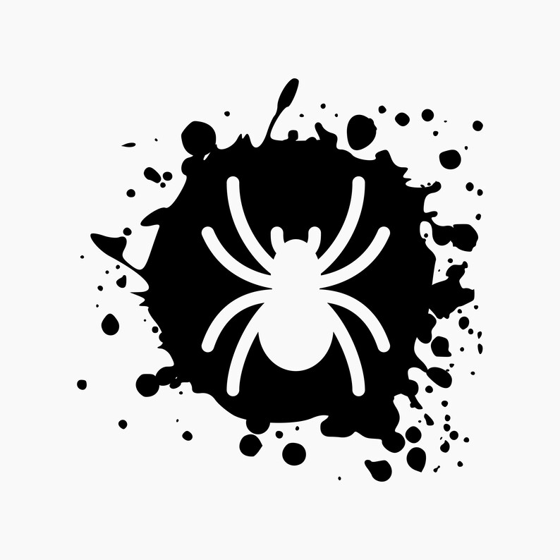 Spider Splat Ink. Svg Png Eps Dxf Cut Files. - Etsy