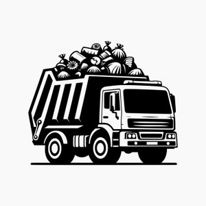 Garbage Truck. 4 Svg Bundle. Svg Png Eps Dxf Cut Files. - Etsy