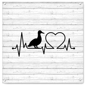 Duck Heartbeat. Svg Png Eps Dxf Cut Files. - Etsy