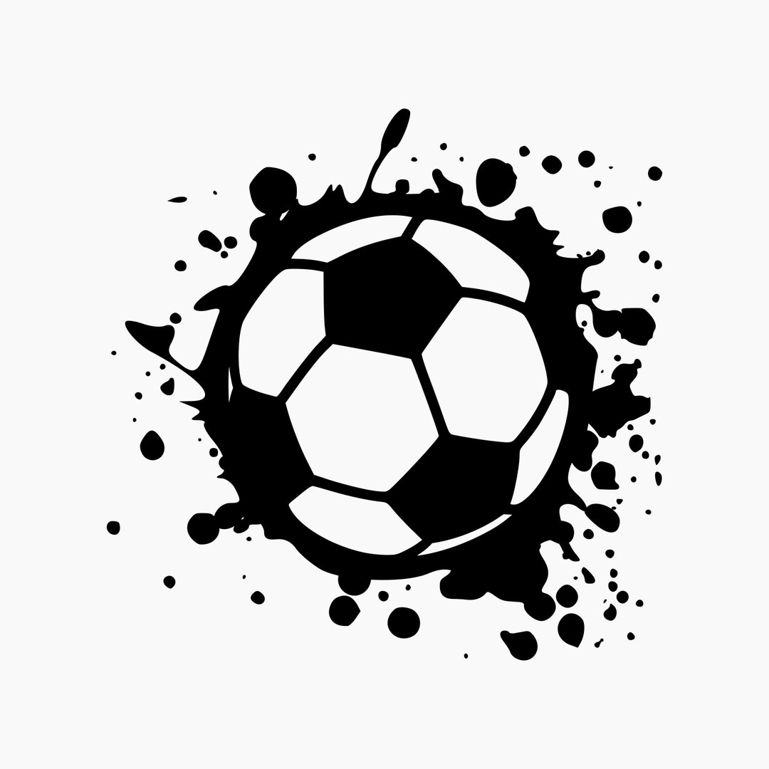 Soccer Ball Splat Ink. Svg Png Eps Dxf Cut Files. - Etsy