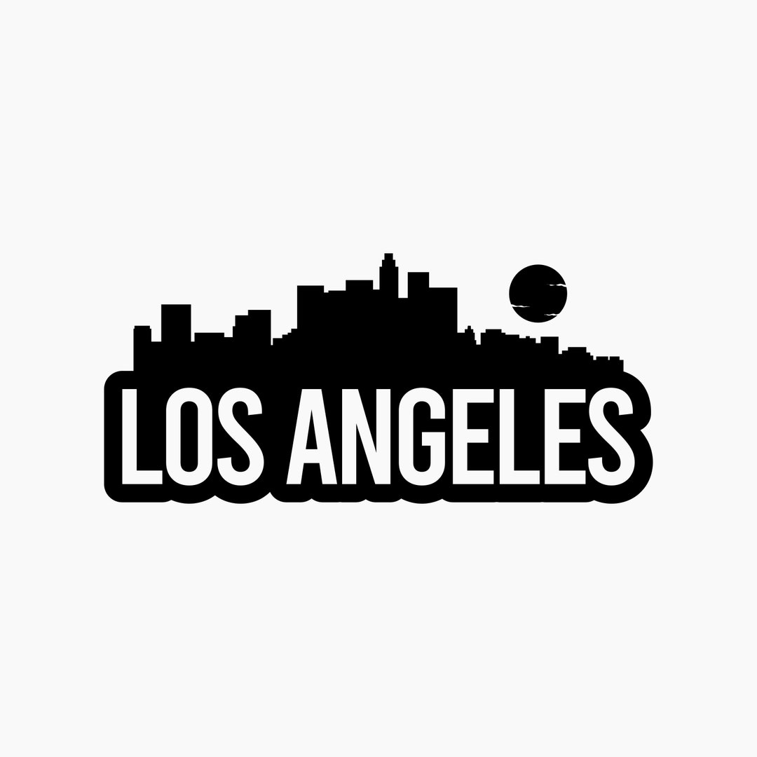 Los Angeles Bold Skyline. Svg Png Eps Dxf Cut Files. - Etsy