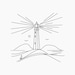 Lighthouse Line Drawing. Svg Png Eps Dxf Cut Files. - Etsy