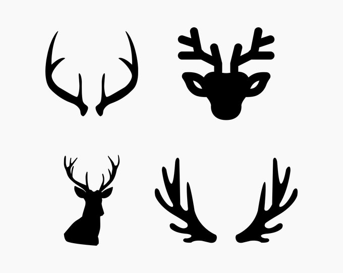 Deer Antlers. Svg Png Eps Dxf Cut Files. - Etsy