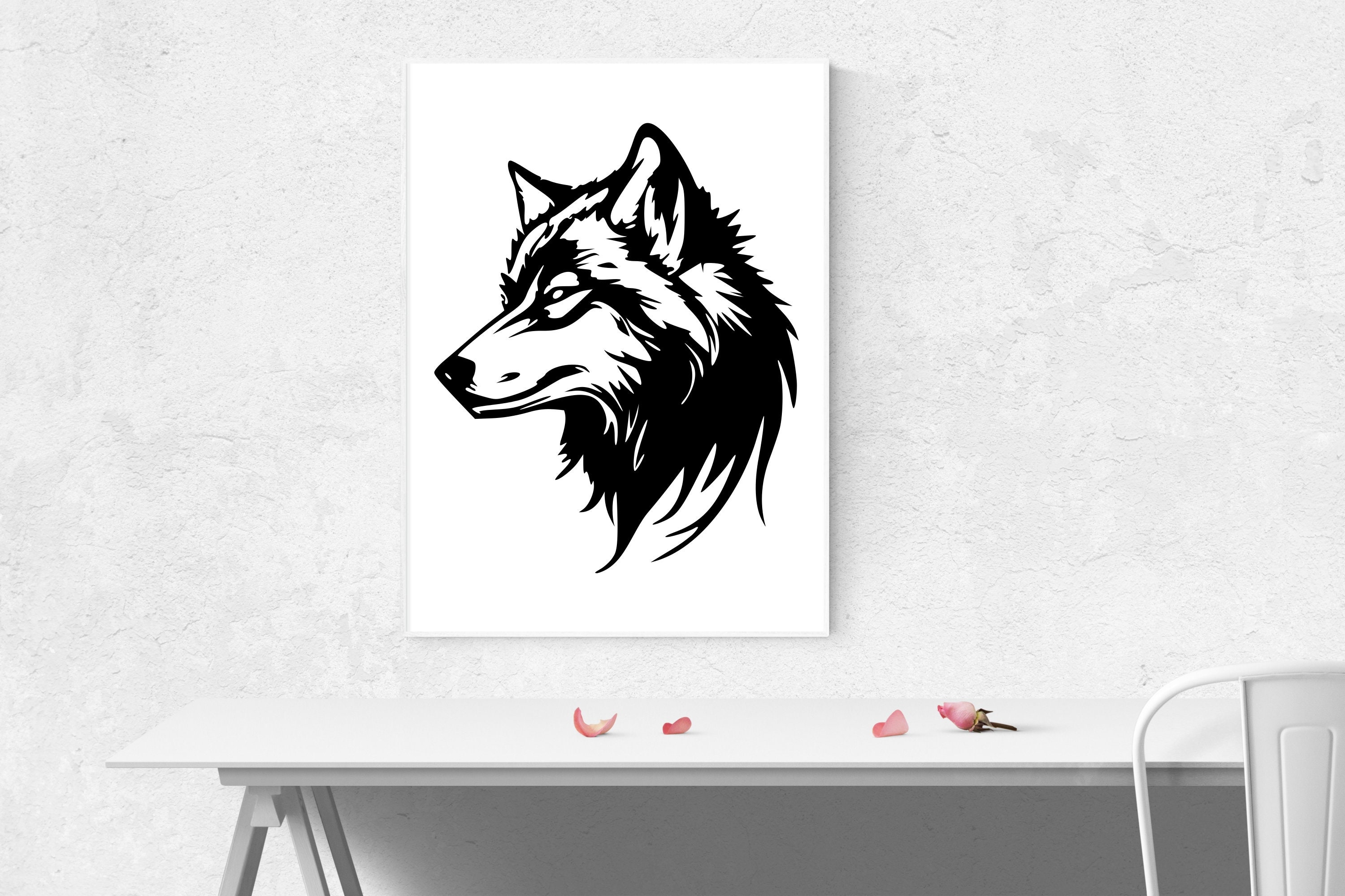 Wolf Face. Svg Png Eps Dxf Cut Files. - Etsy